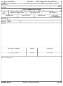 AF Form 50 - Flight Crew Information File - AF Forms