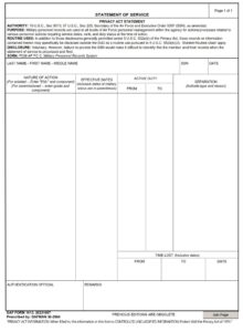 DAF Form 1613 – Statement Of Servic - AF Forms