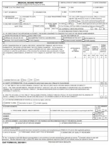 DAF Form 618 - Medical Board Report - AF Forms