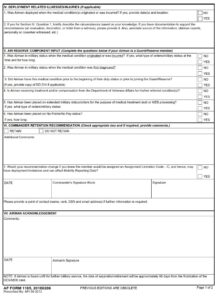 AF Form 1185 - Commander's Impact Statement For Medical Evaluation ...