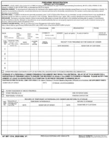 AF Form 1314 - Firearms Registration - AF Forms