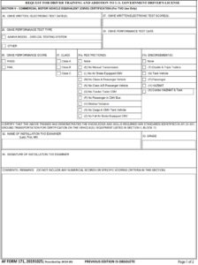 AF Form 171 - Request For Driver Training And Addition To U.S ...