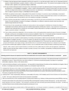 AF Form 4433 - Us Air Force Unclassified Wireless Mobile Device User ...