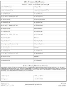 AF Form 7500 - Internal Use Software Cost Tracking - AF Forms