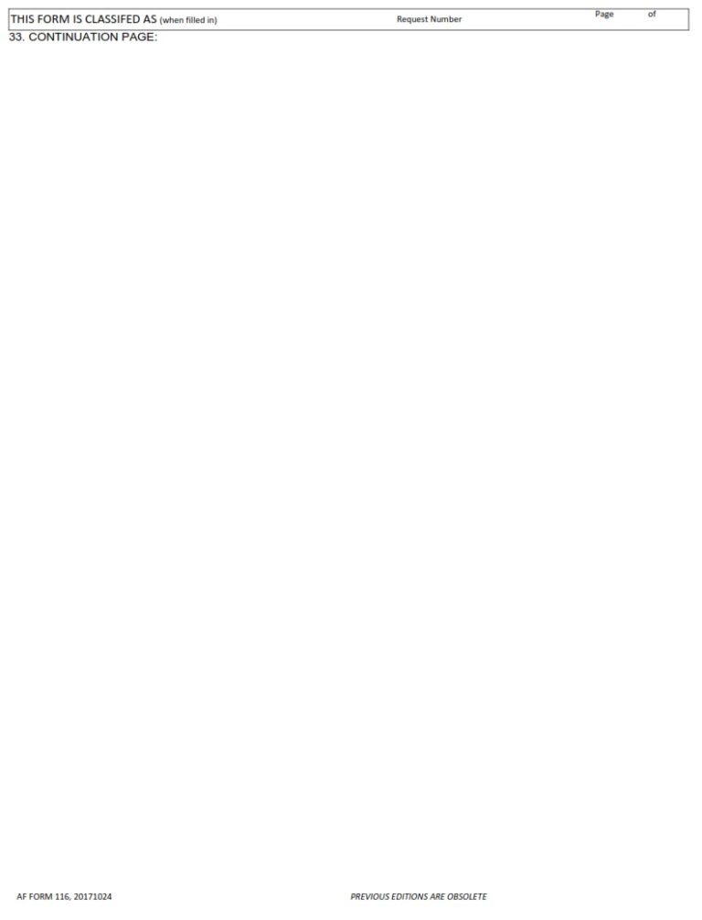 AF Form 116 - Request For Deviation From Security Criteria - AF Forms