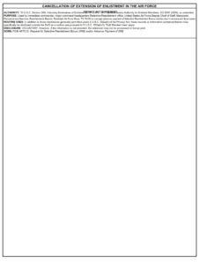 AF Form 1411-1 – Cancellation Of Extension Of Enlistment In The Air ...