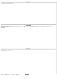 AF Form 2131 - History Operation After-Action Report - AF Forms