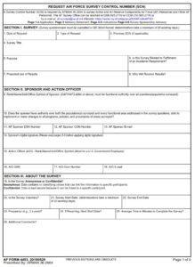 AF Form 4453 - Request Air Force Survey Control Number (SCN) - AF Forms