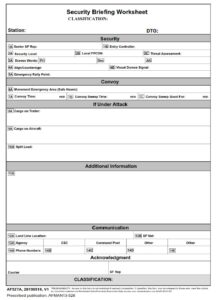 AF Form 527A - Security Briefing Worksheet - AF Forms