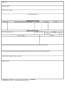AF Form 3569 – USAF Heritage Program (USAFHP) Volunteer Application ...