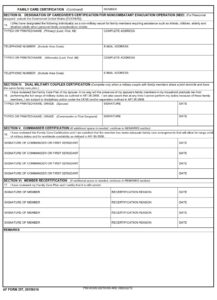 AF Form 357 - Family Care Certification - AF Forms