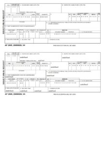 AF Form 2005 - Issue/Turn-In Request - AF Forms