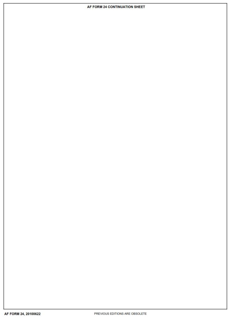 AF Form 24 - Application For Appointment As Reserve Of The Air Force Or ...