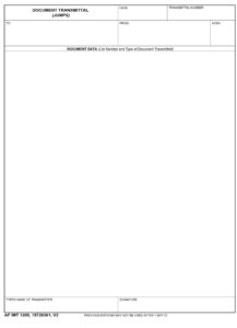 AF Form 1209 – Document Transmittal (Jumps) - AF Forms