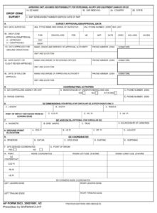 AF Form 3823 - Drop Zone Survey - AF Forms