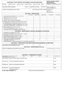 AF Form 3826 – Quarterly Cost Report For General Officer Quarters - AF ...