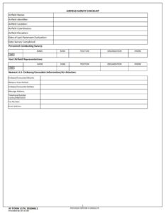 AF Form 1174 - Airfield Survey - AF Forms