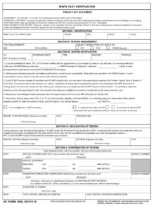 AF Form 1566 - Waps Test Verification - AF Forms