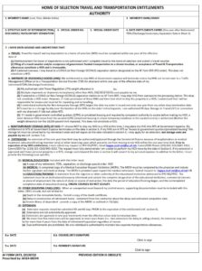 AF Form 2473 – Home Of Selection Travel and Transportation Entitlements ...