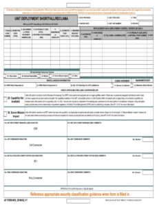 AF Form 4006 - Unit Deployment Shortfalls/Reclama - AF Forms