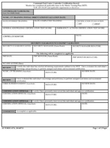 AF Form 4374 - Command Post/Center Controller Certification Record - AF ...