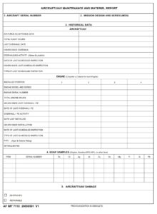 AF Form 711C – Aircraft/UAV Maintenance And Materiel Report - AF Forms