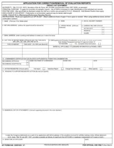 AF Form 948 – Application For Correction/Removal Of Evaluation Reports ...