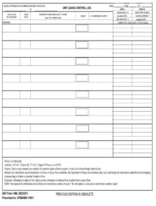 DAF Form 1486 – Unit Leave Control Log - AF Forms