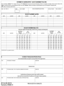 DAF Form 2282 - Statement Of Adverse Effect - Use Of Government ...