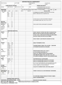 DAF Form 350 - Separation Pay Worksheet - AF Forms