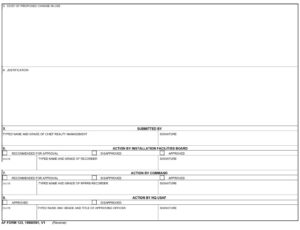 AF Form 123 - Request For Changed Use Of Real Property - AF Forms