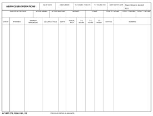AF Form 270 - Aero Club Operations - AF Forms