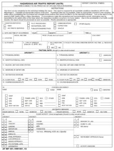 AF Form 651 - Hazardous Air Traffic Report (HATR) - AF Forms