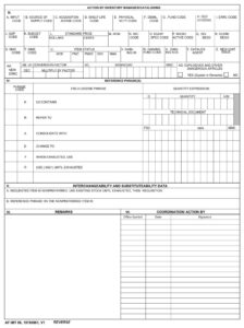 AF Form 86 - Request For Cataloging Data/Action - AF Forms
