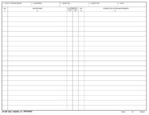 AF Form 2420 – Quality Control Inspection Summary - AF Forms