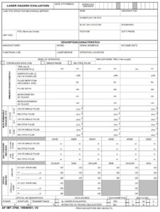 AF Form 2760 - Laser Hazard Evaluation - AF Forms
