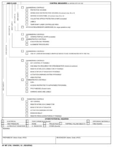 AF Form 2760 – Laser Hazard Evaluation - AF Forms