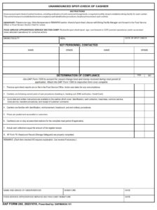 AF Form 282 – Unannounced Spot-Check Of Cashier - AF Forms