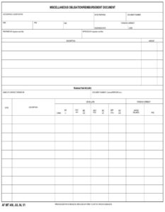 AF Form 406 - Miscellaneous Obligation/Reimbursement Document - AF Forms