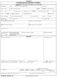 AF Form 560 – Authorization and Treatment Statement - AF Forms