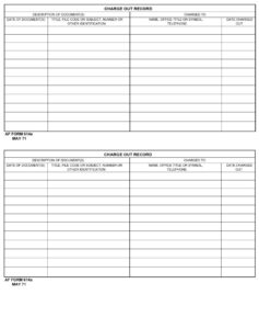 AF Form 614A – Charge Out Record - AF Forms