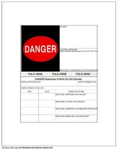 AF Form 979 – Danger Tag - AF Forms