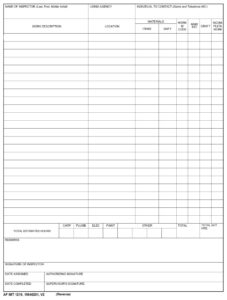 AF Form 1219 - BCE Multi-Craft Job Order - AF Forms