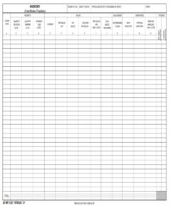 AF Form 1237 - Inventory (Fuels/Missiles Propellants) - AF Forms