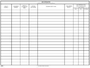 AF Form 1841 - Maintenance Action Sheet - AF Forms