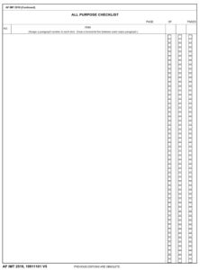 AF Form 2519 - All Purpose Checklist - AF Forms