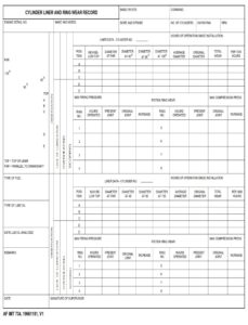 AF Form 734 – Cylinder Liner And Ring Wear Record - AF Forms